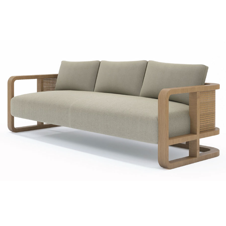 Sleek Cane Sofa – Pinakin Studio